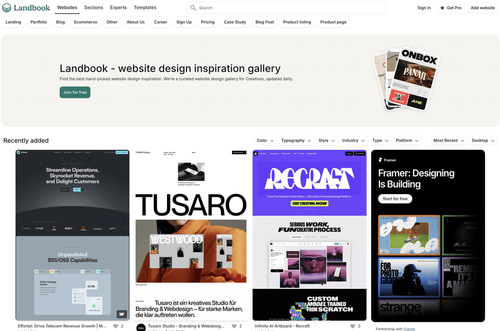 Top 25 UI Inspiration Sites in 2025 - Create UI Blog