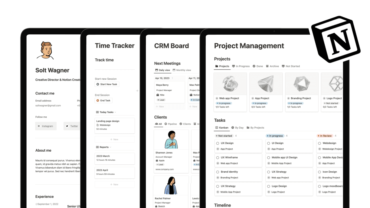 Notion Starter Kit with 14 Free Notion templates - Solt Wagner