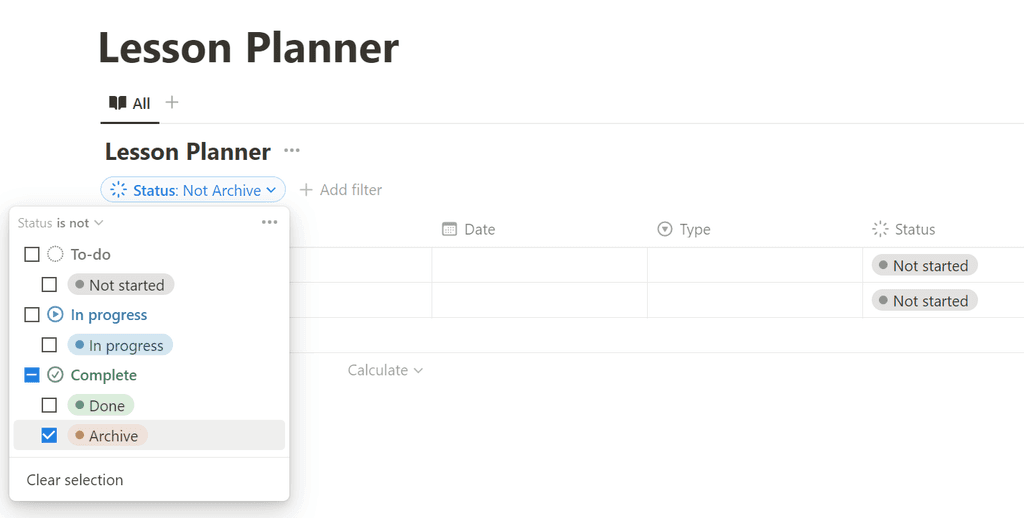 How to Create a Lesson Planner with Notion