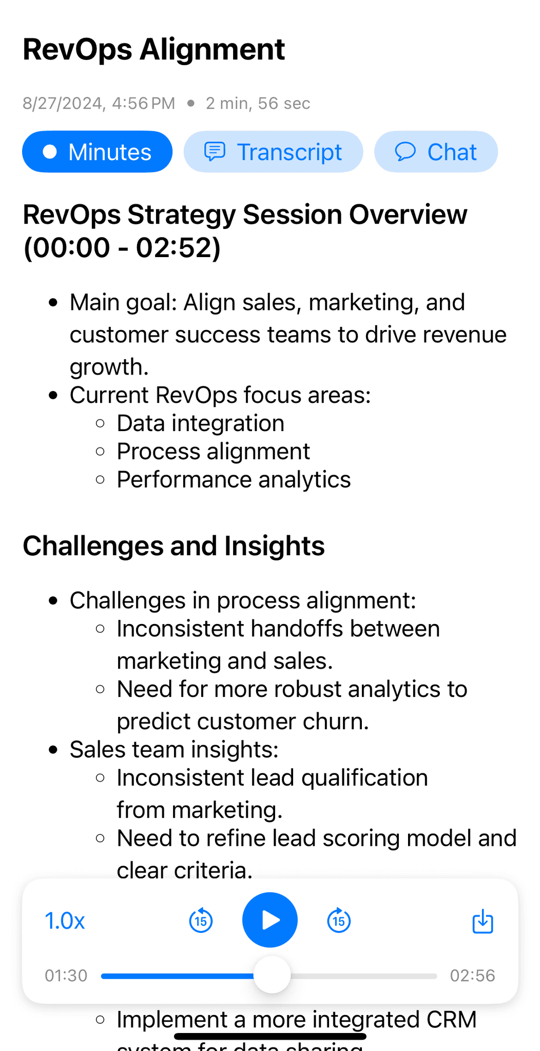 Minutes - AI Note Taking & Transcription