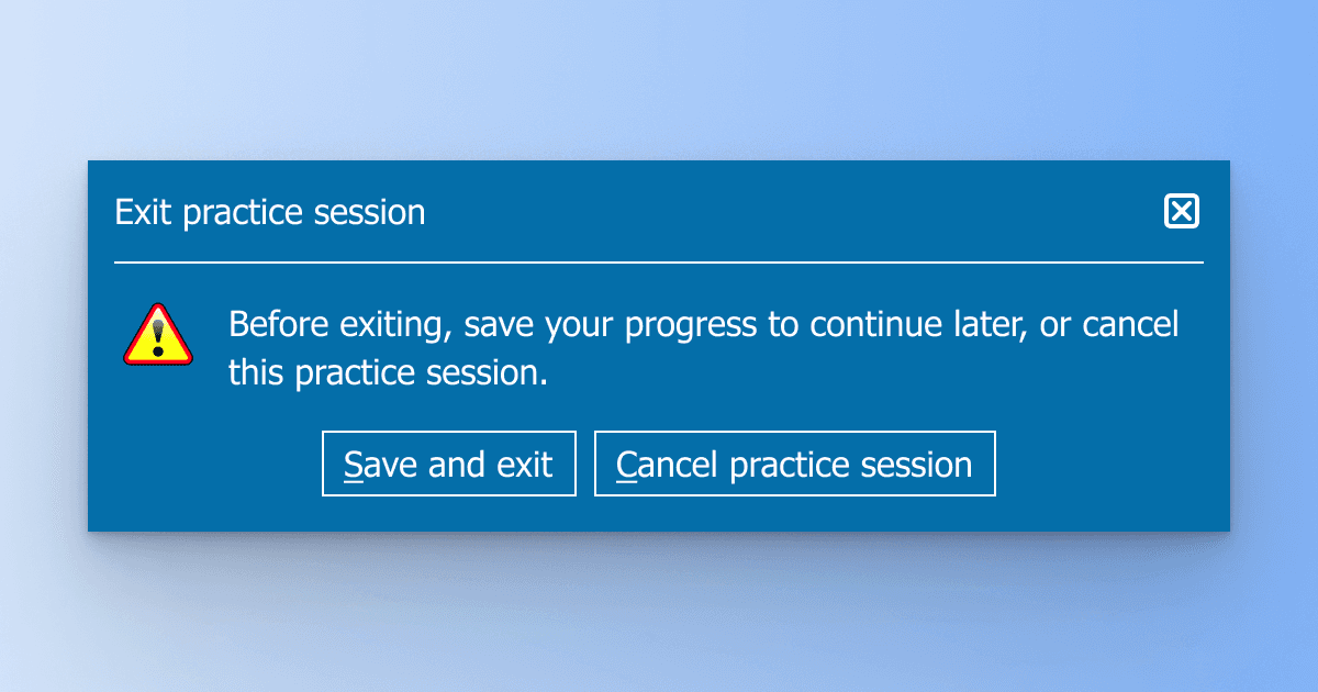 Cancel In-Progress Practice Sessions in UCAT and GAMSAT - Product ...