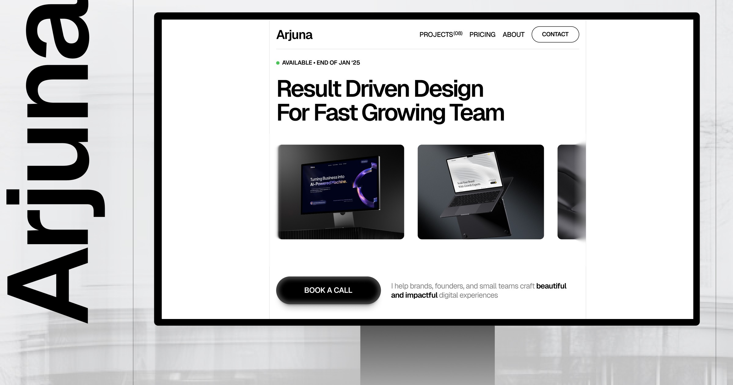 Arjuna - Minimalistic Portfolio Template