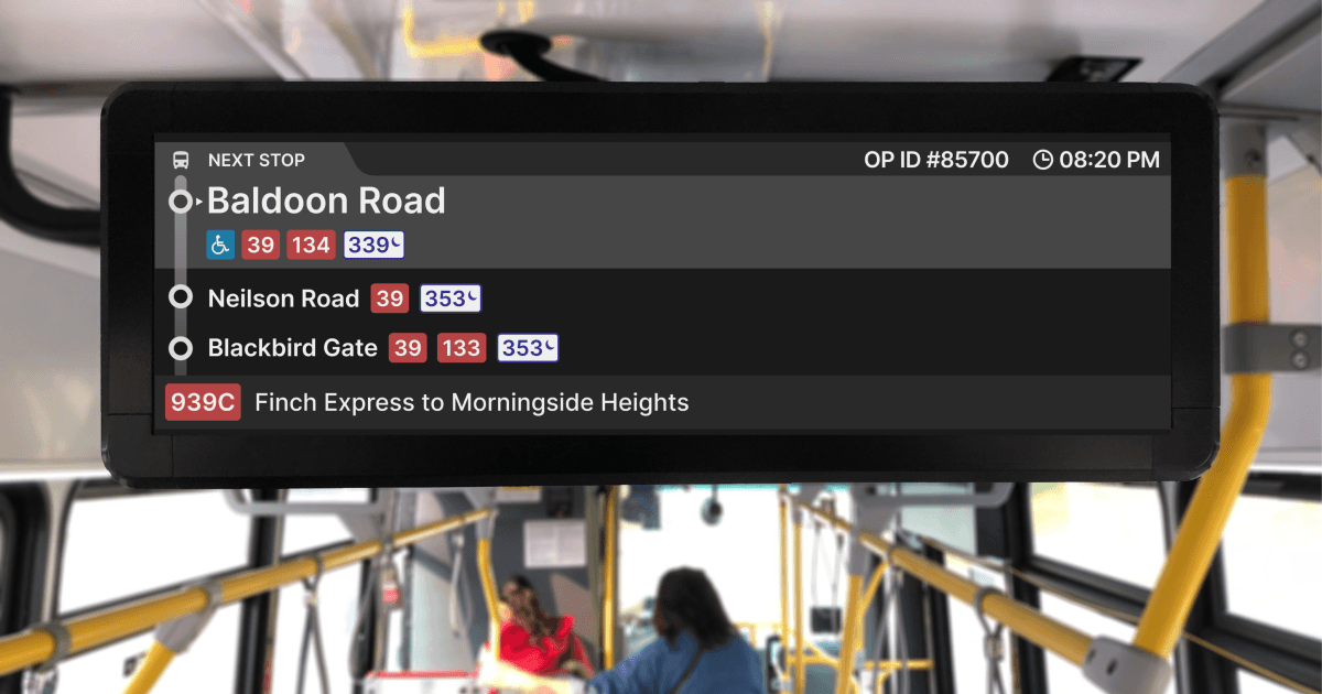 Bettering the Toronto Transit Commission's (TTC) Bus Info Display ...