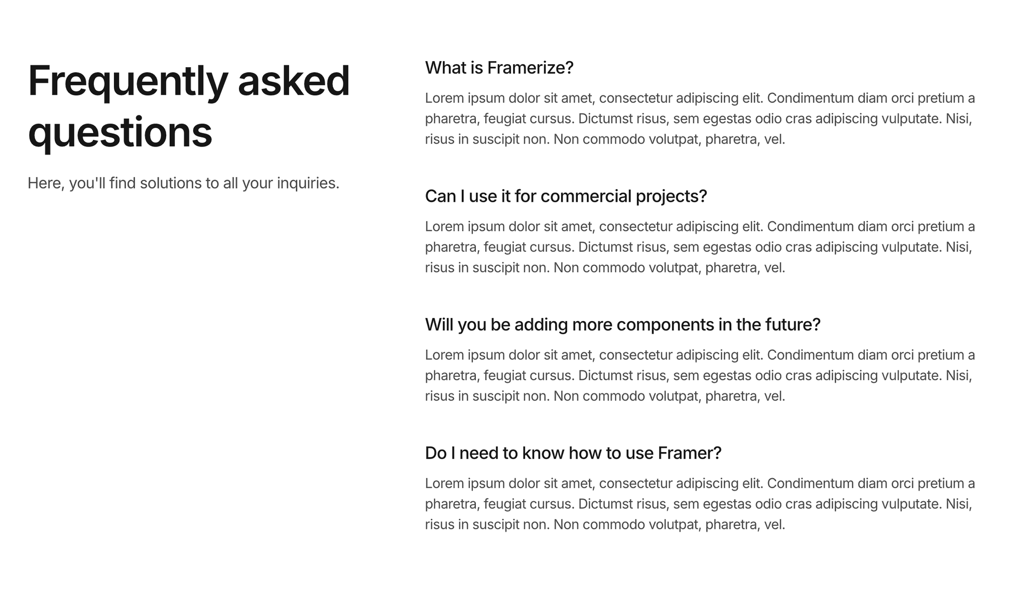 Free Framer Components - Try Framerize for Free