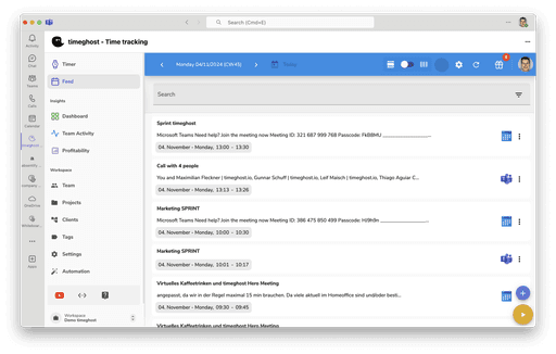 Time tracking in Microsoft Teams - timeghost Time Tracking