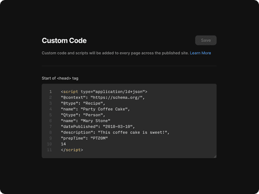 Structured data through JSON-LD — Framer Help