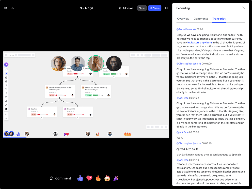 Talktrack: Interactive Screen Recordings for Team Workflows | Miro