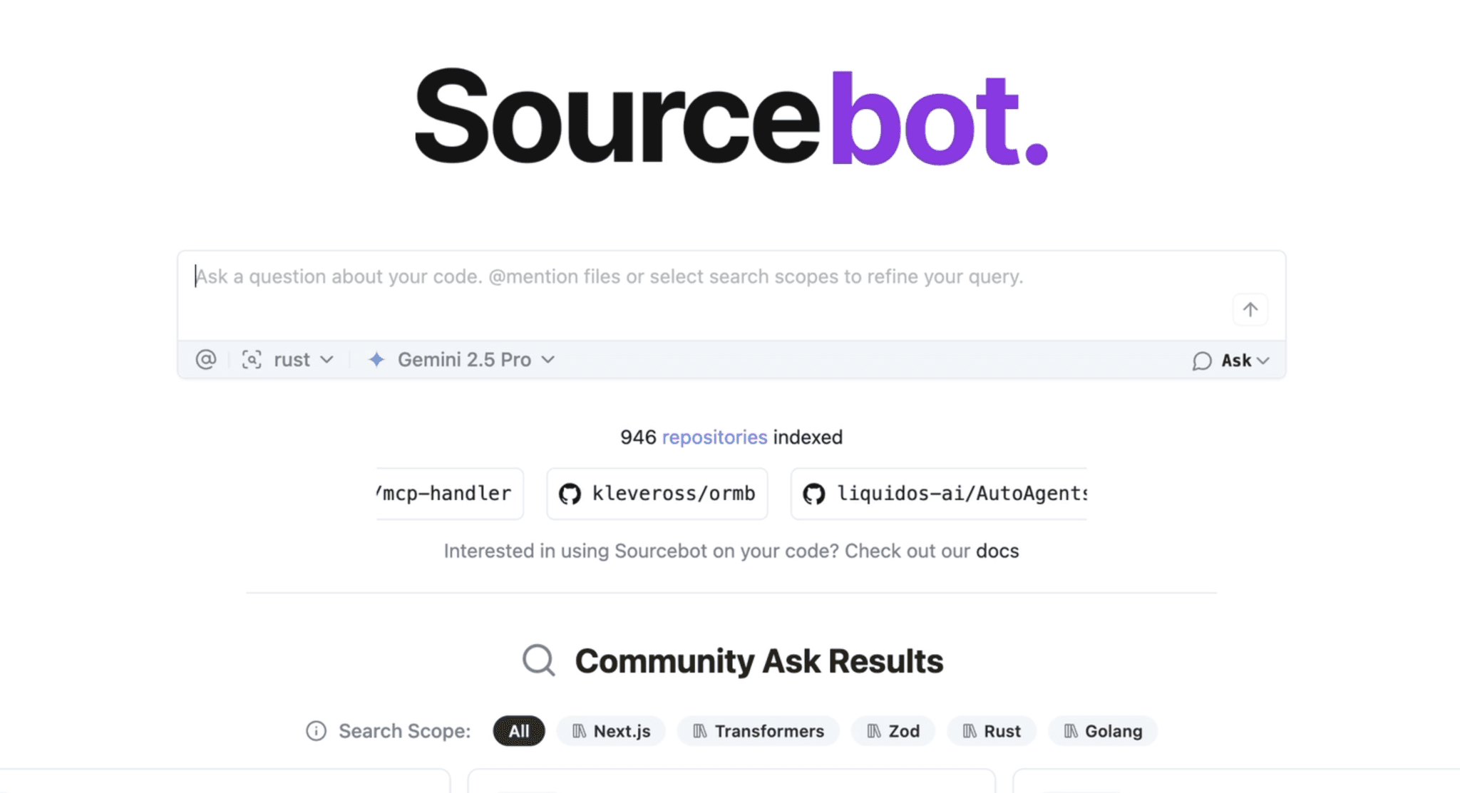 Sourcebot | The Code Understanding Tool