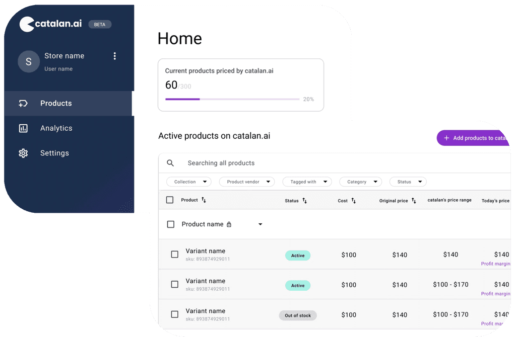 Catalan.ai - Pricing on auto-pilot for Shopify stores