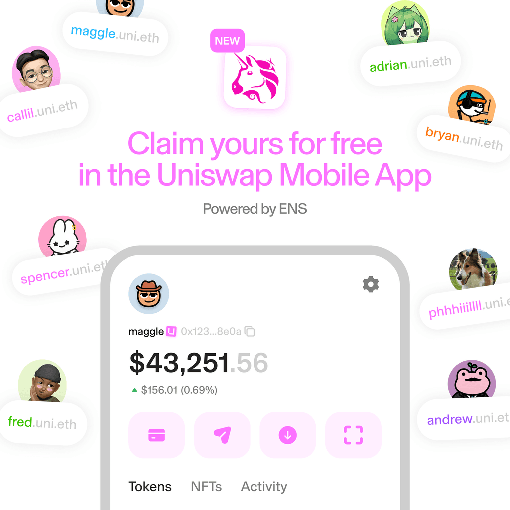 Uniswap Wallet on iOS and Android