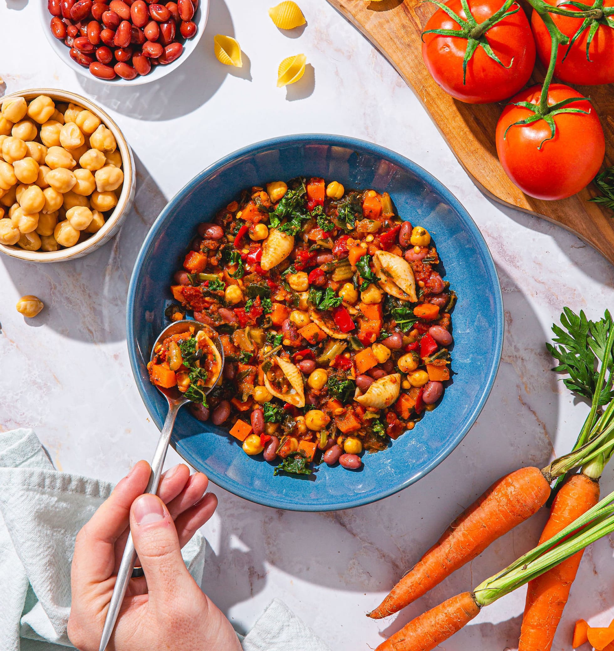 Blue Zones Kitchen Frozen Meal | Minestrone Pasta Bowl