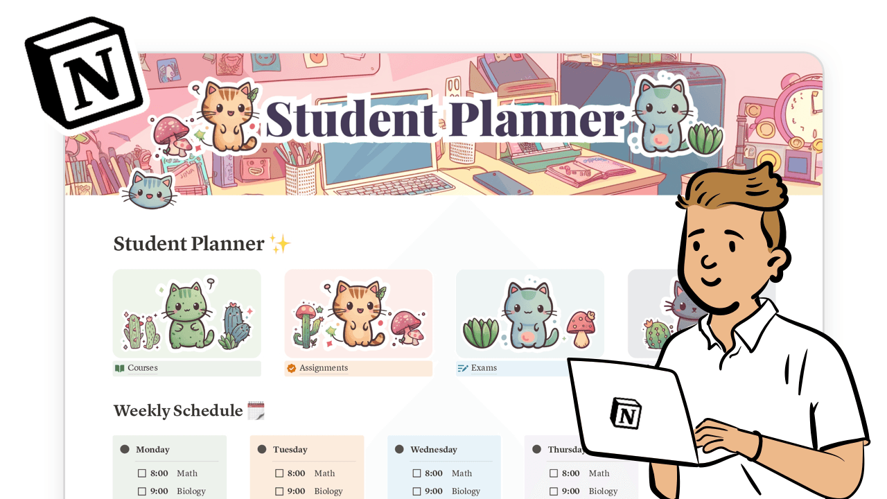 20 Best and Free Notion Templates for Students - Solt Wagner