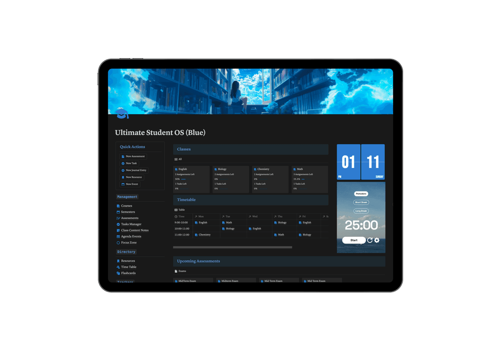 Notion Student OS - the all-in-one student planner Notion template