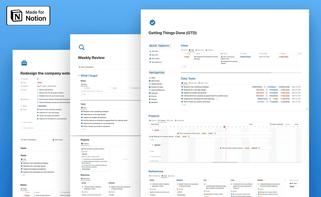 The 15 Best and Free Notion GTD Templates for 2025 (Getting Things Done ...