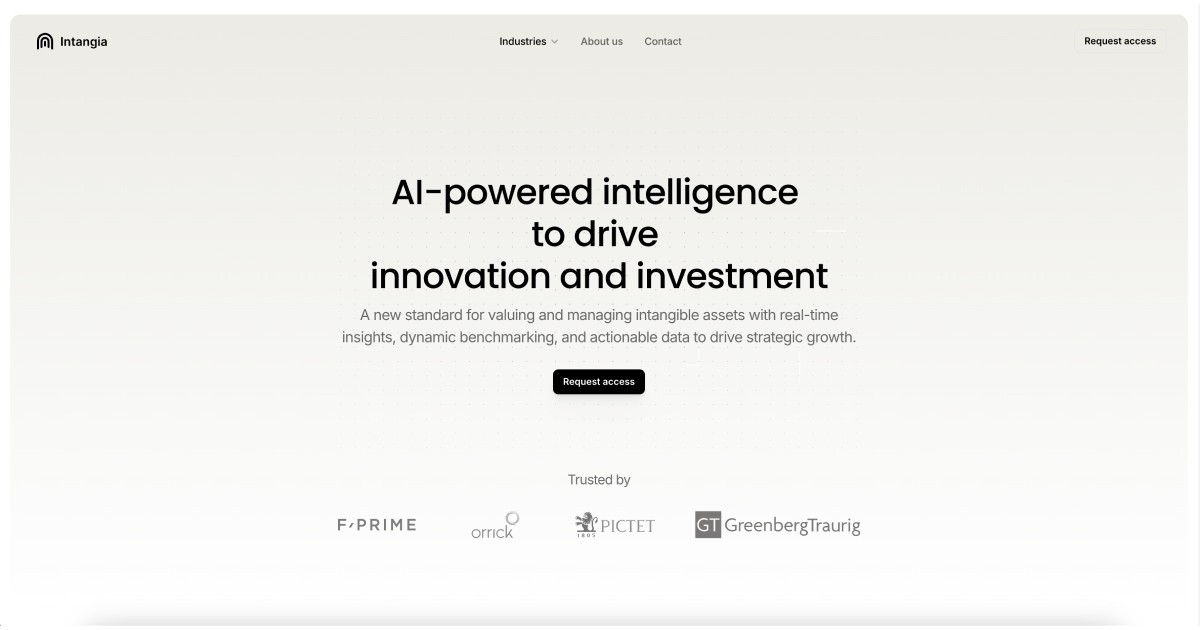 Intangia | AI-powered Intelligence to Drive Innovation and Investment