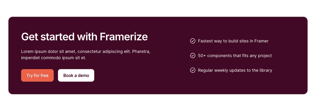 Framerize — Framer Component Library