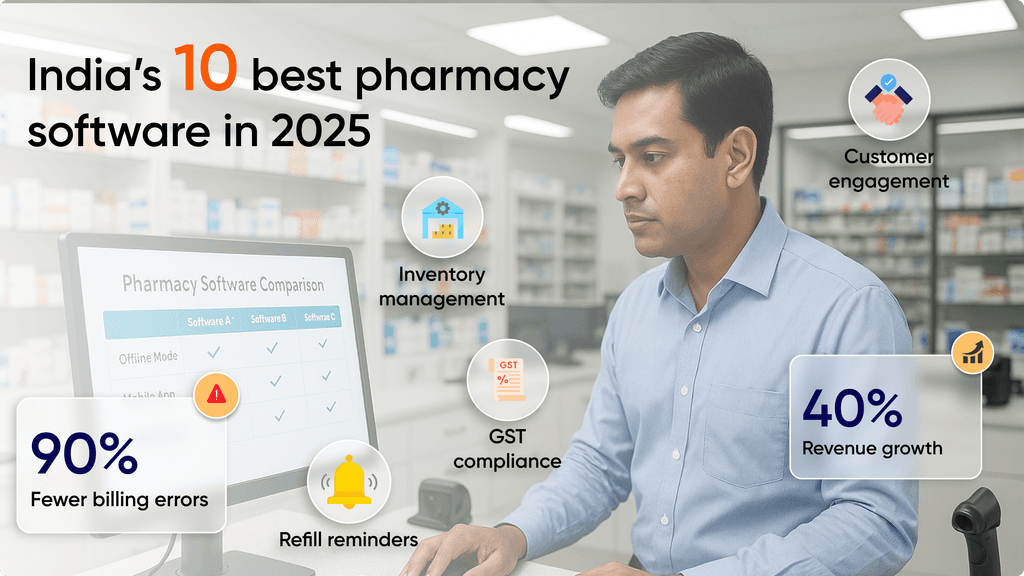 India’s 10 Best Pharmacy Software in 2025 – Features, Use Cases & Reviews