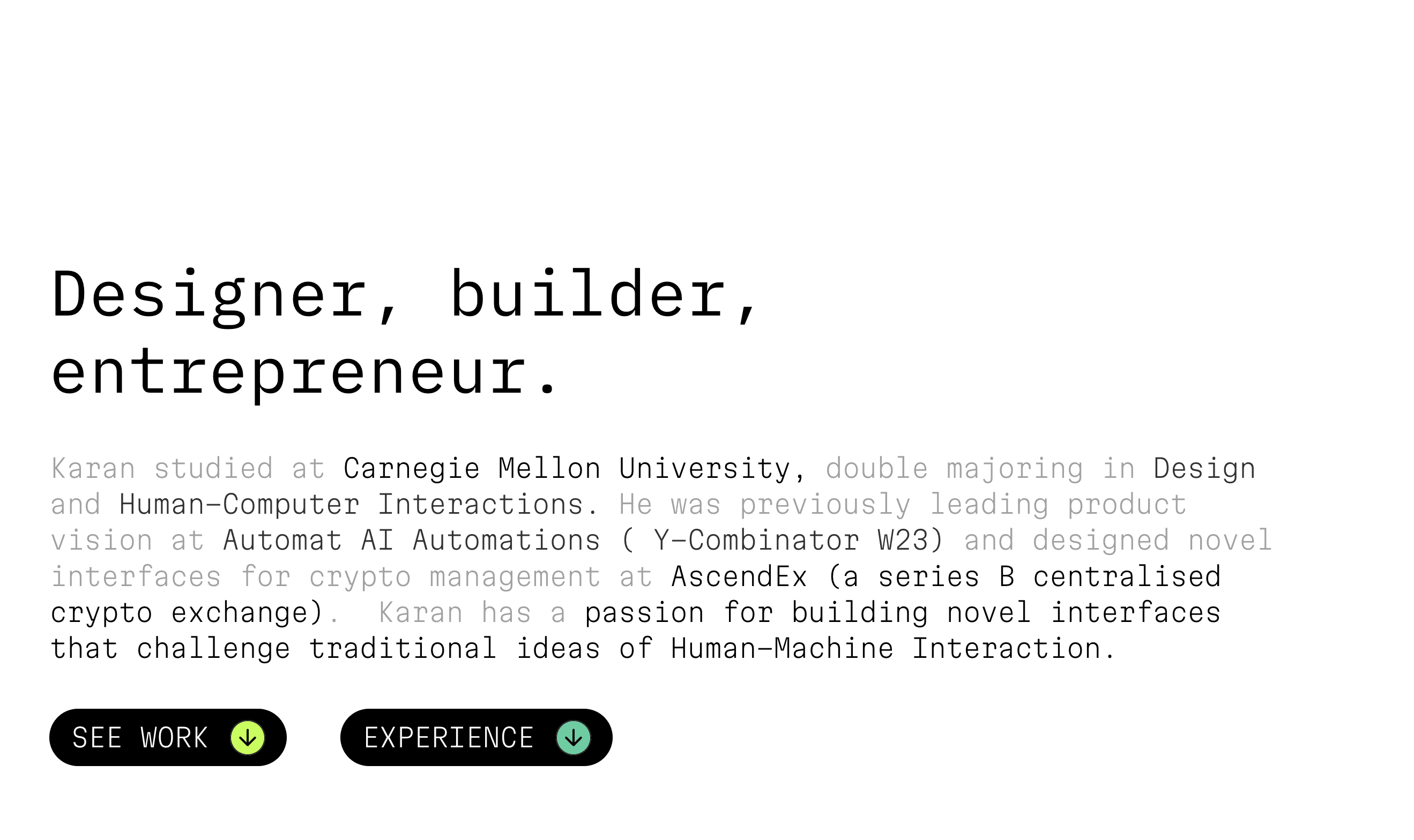 Karan Shah Design + HCI