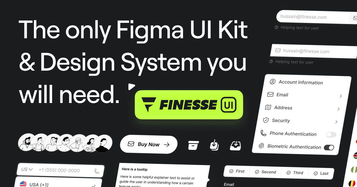 Finesse UI — The only Figma UI Kit you will need