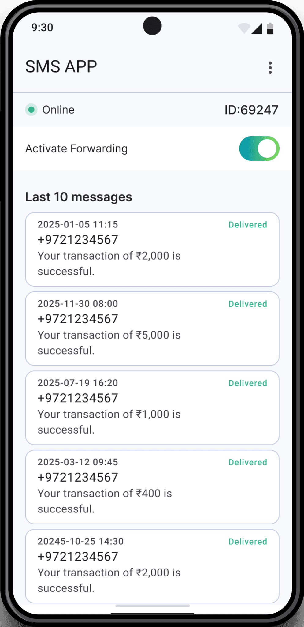 SMS Forward App