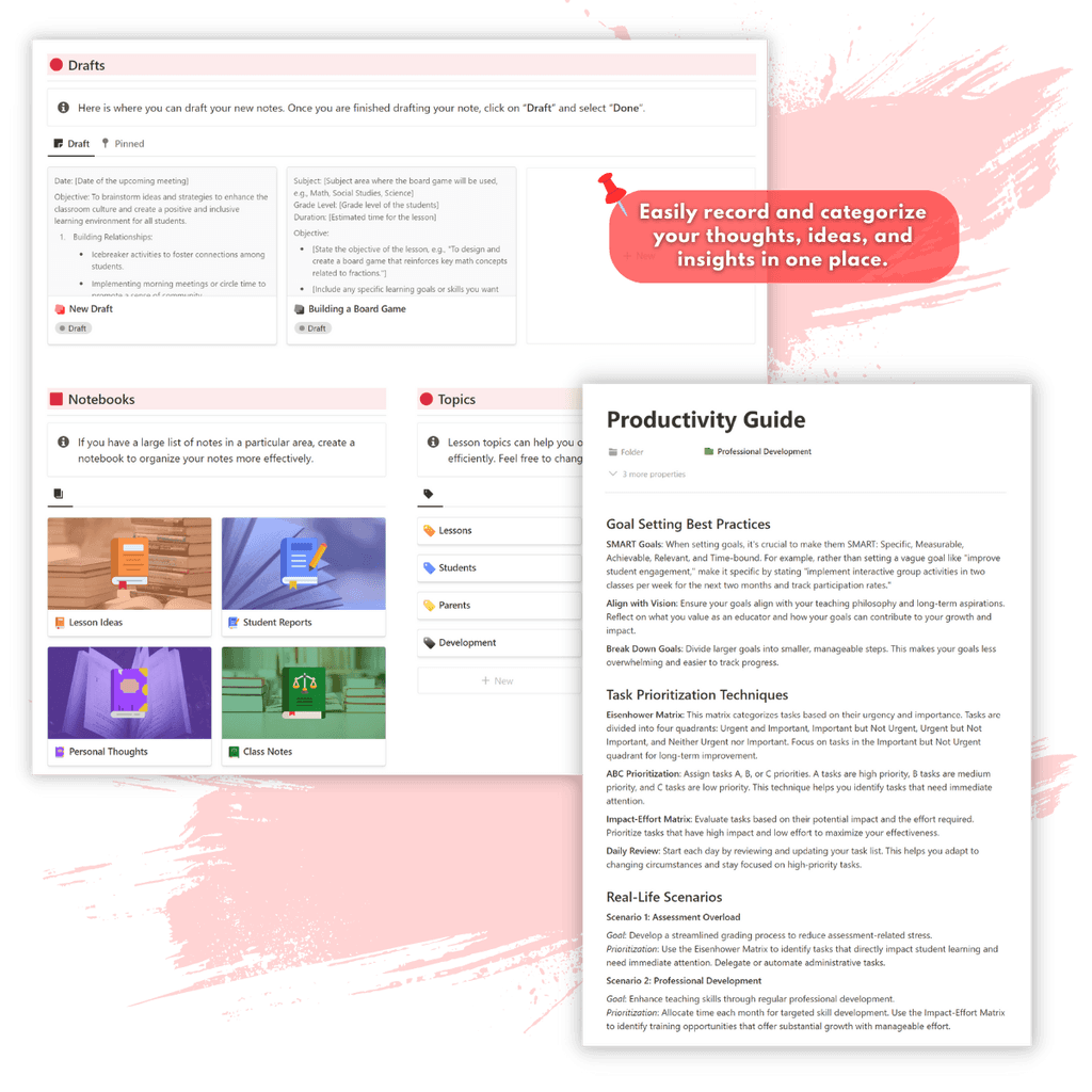 Notion For Teachers: Digital Teacher Planner | Notion Template
