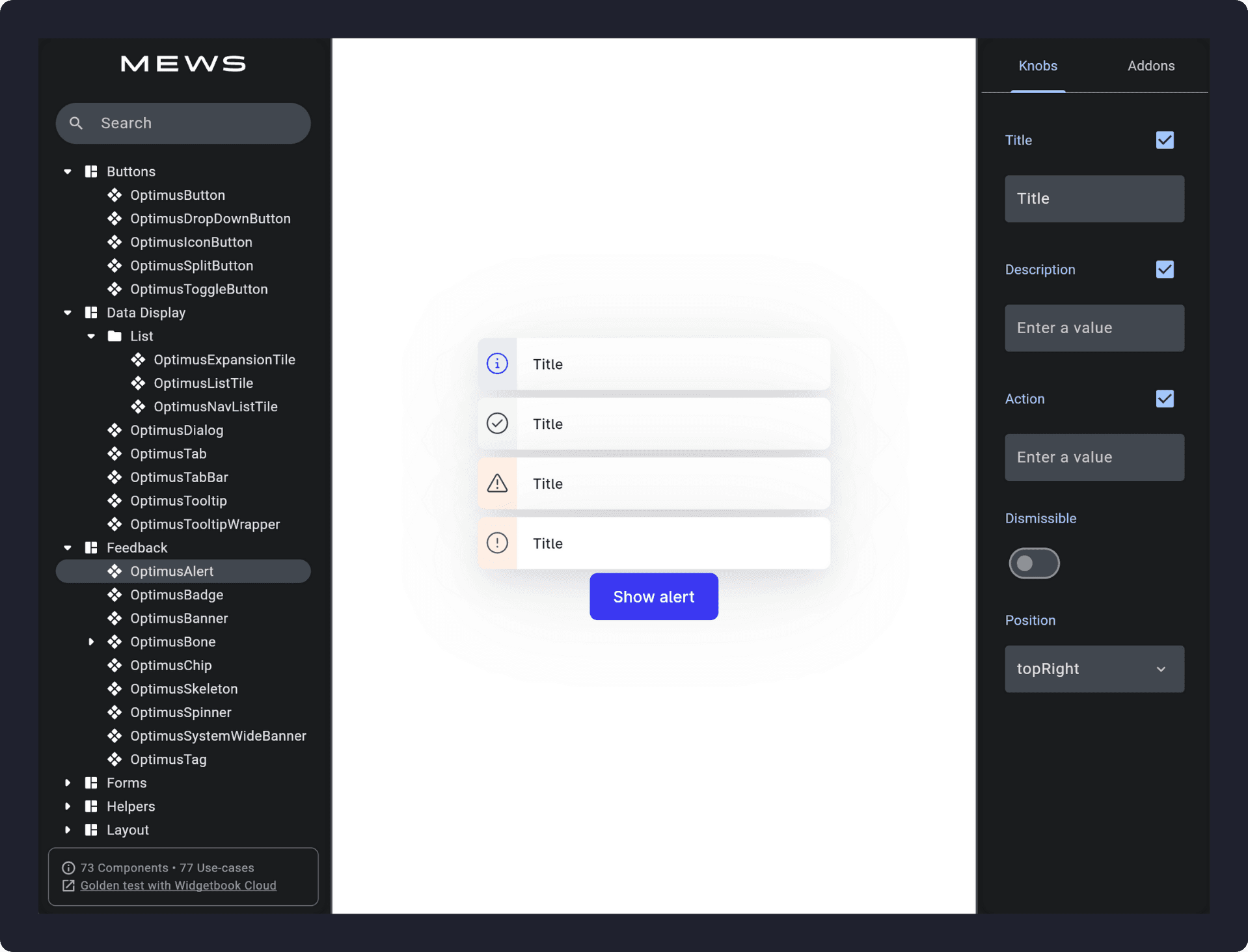 Widgetbook | Build, organise & test your Flutter widgets