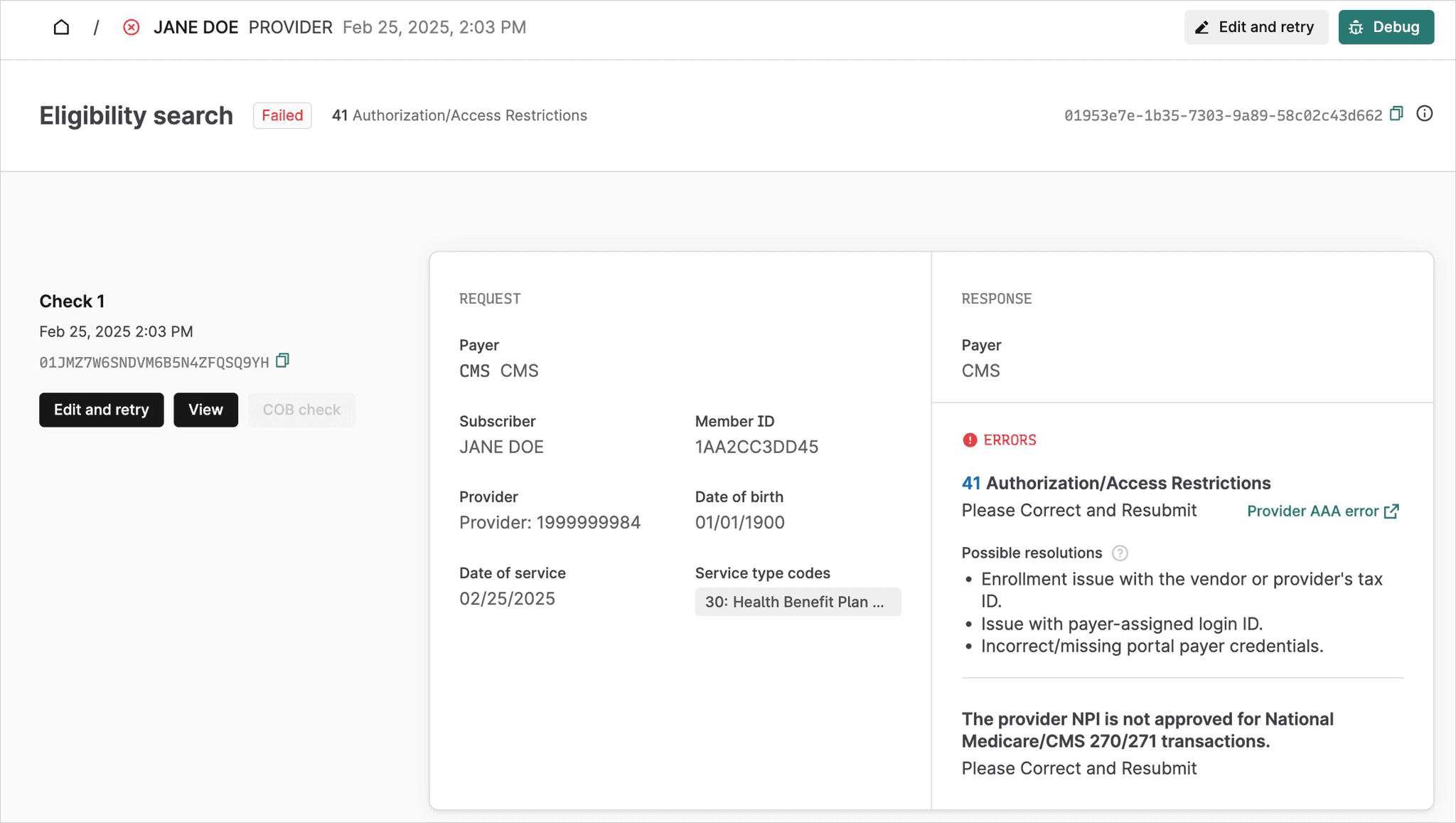 Introducing MBI lookup for CMS eligibility checks - Stedi