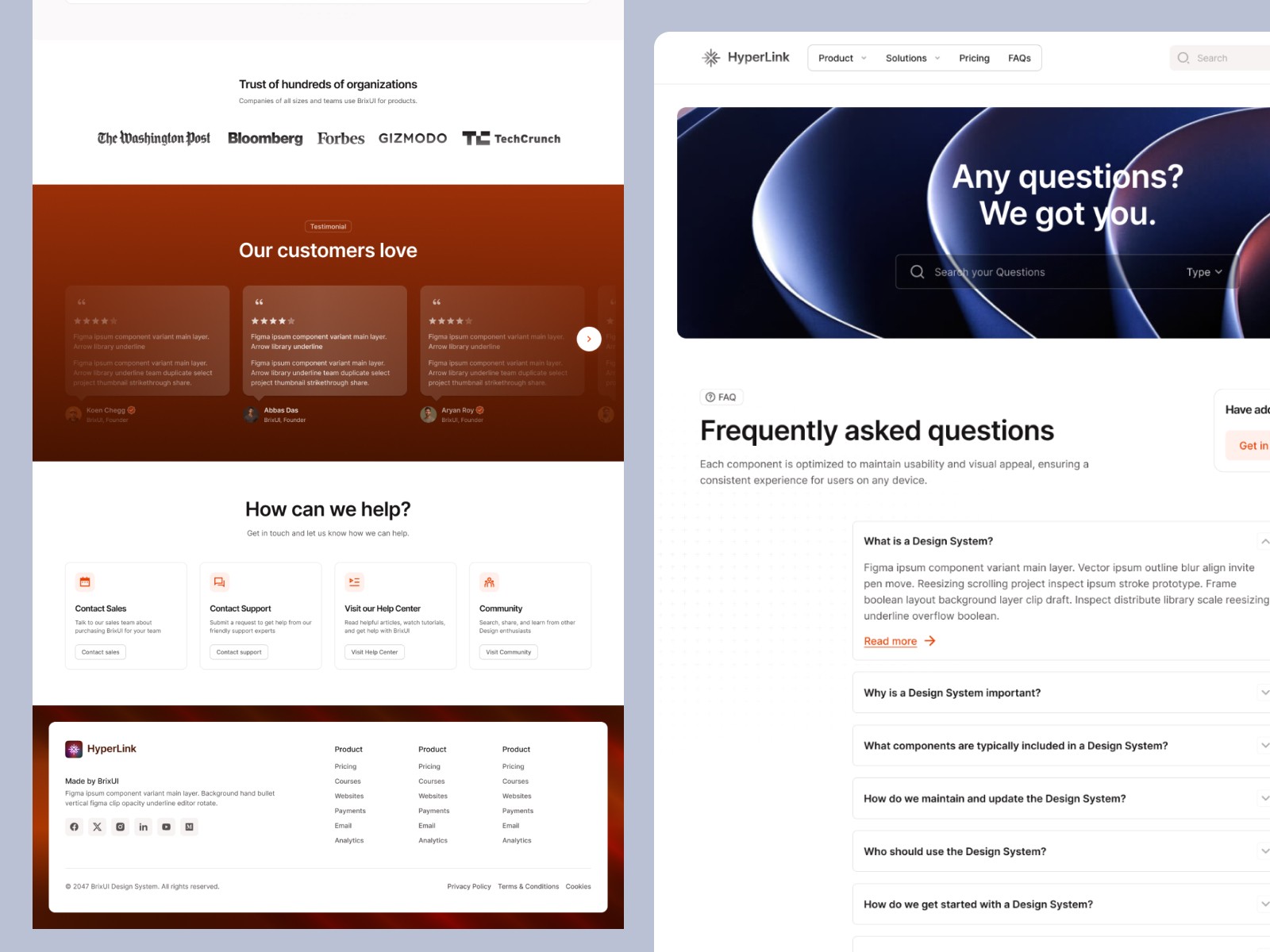 BrixUI - The world's largest Figma multi-brand UI library and design system.
