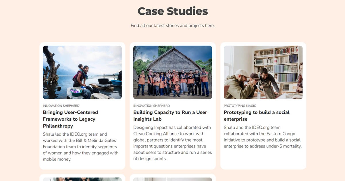 Case Studies - Designing Impact