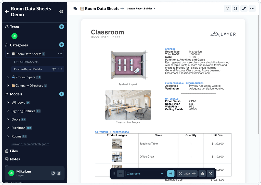 How to Create Room Data Sheets Linked to Revit - Layer Workflow Guides