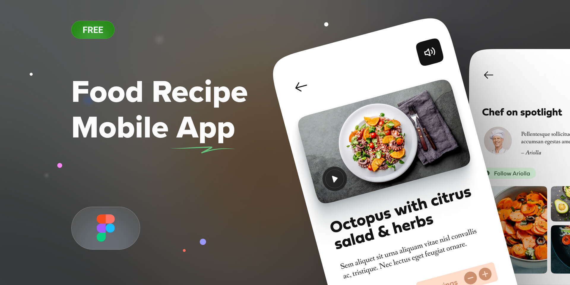 Food Recipe — Mobile App UI Design by Pixco | Figma Template