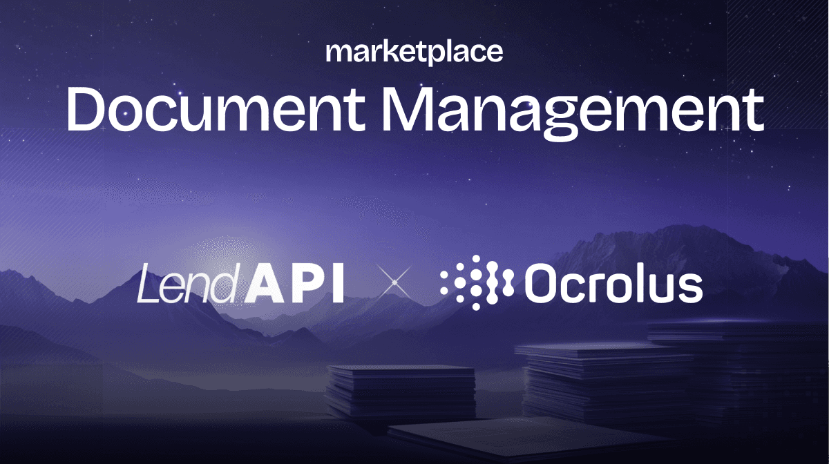 Ocrolus - FinTech Marketplace - Document Management - LendAPI