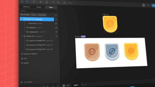 Build an interactive badge component with Data Binding