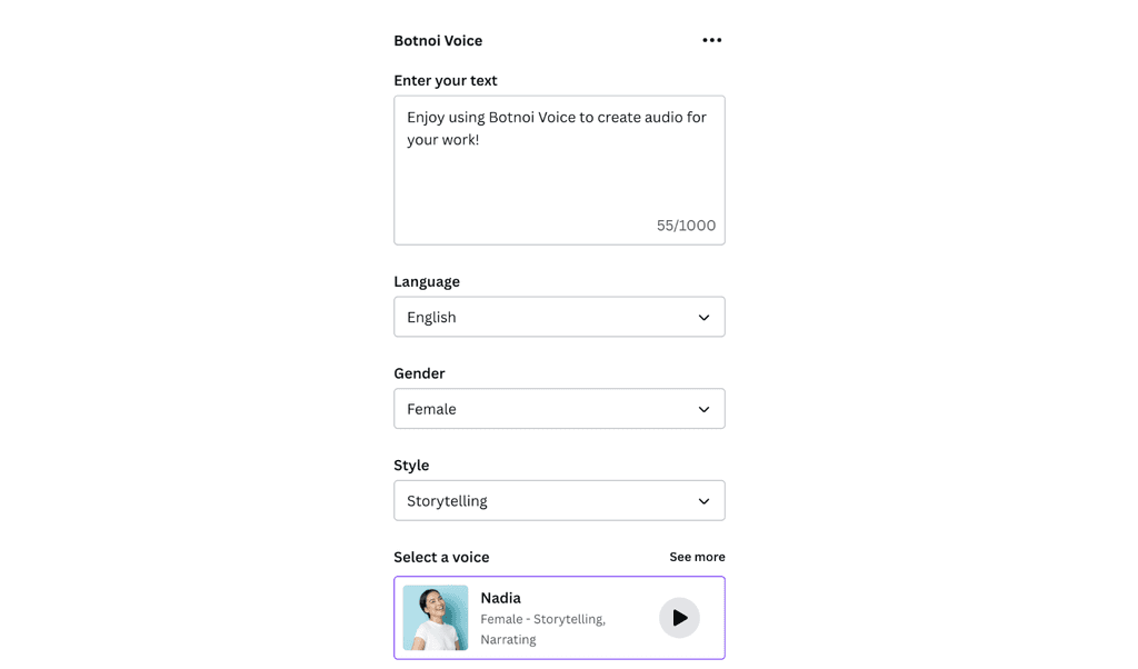 Botnoi Voice is now available on Canva! | Botnoi Group