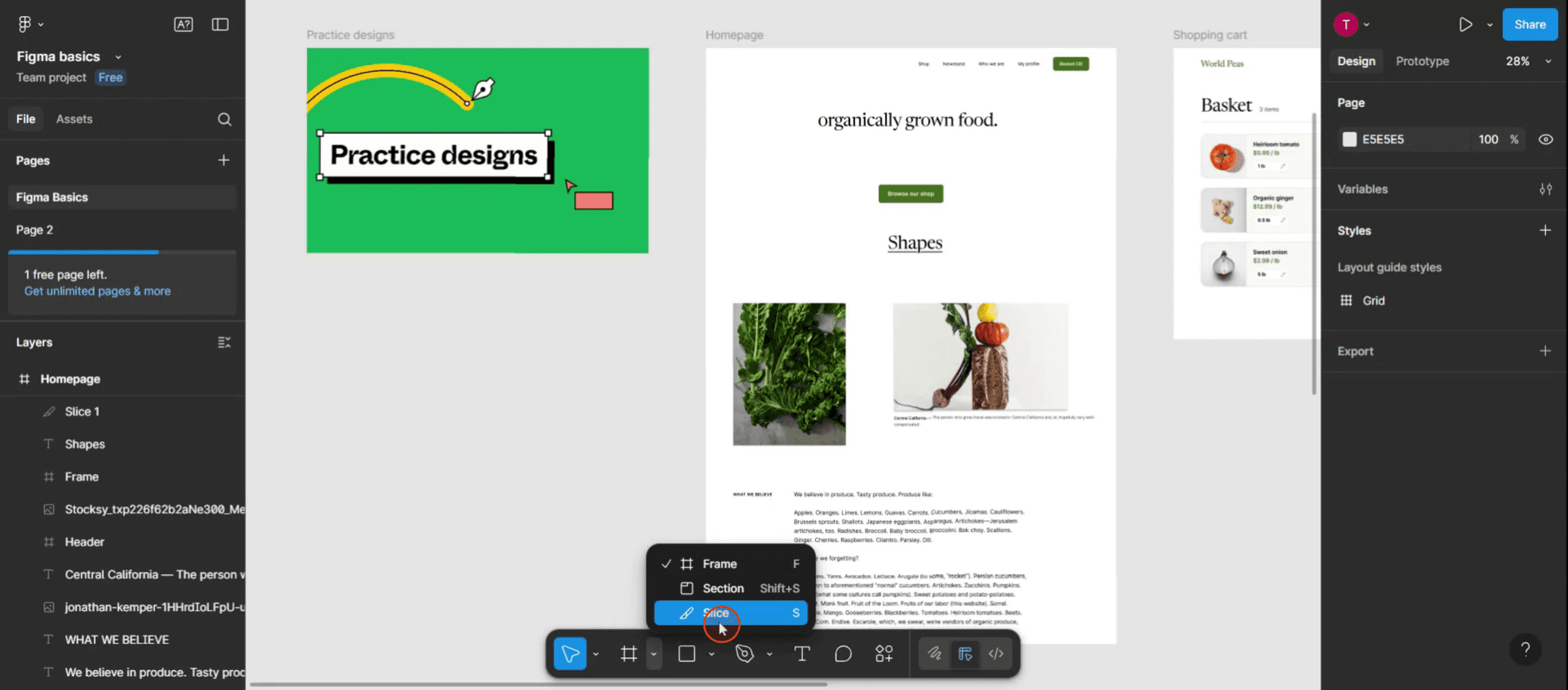 How to Use the Slice Tool in Figma - 1 minute video guide