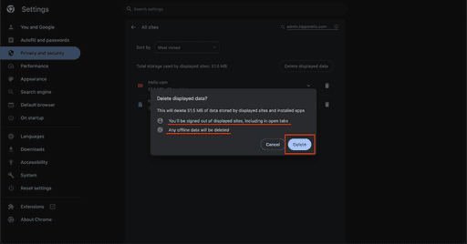 How can I fix the local storage issue in my browser? - Hipporello