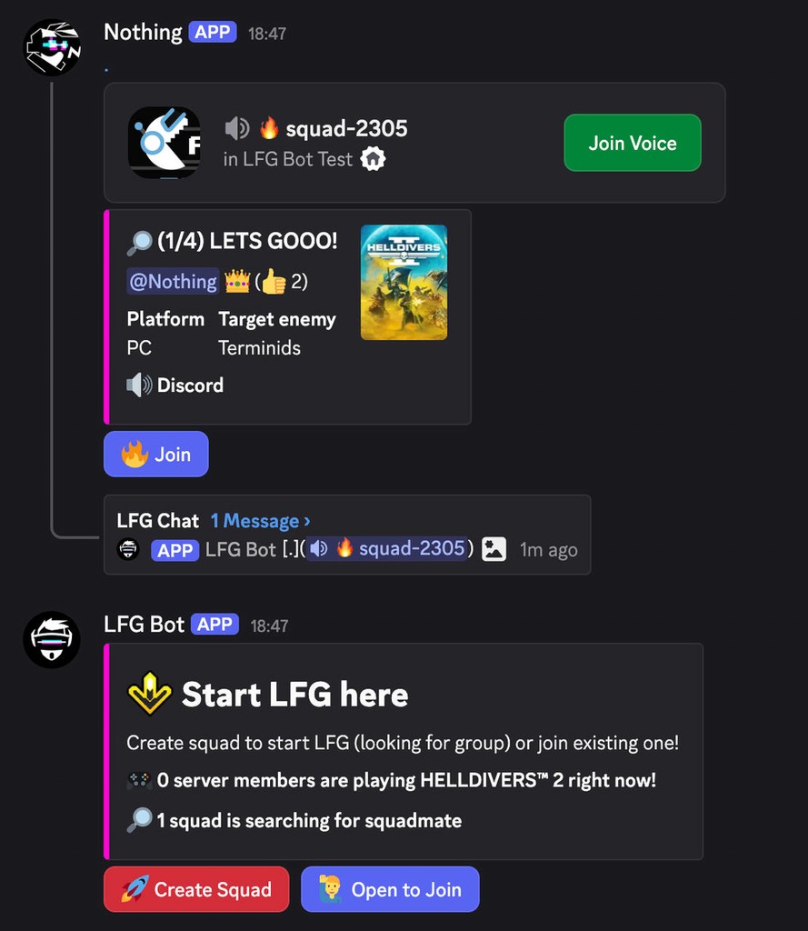 1-Click LFG Discord Bot for Any Game & Just Chatting | LFG Hub
