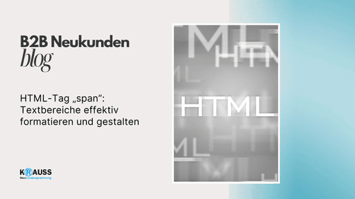 Html Tag „span” Textbereiche Effektiv Formatieren Und Gestalten