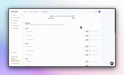 Sovran: Performance AI Video Ad Automation for Meta and Tiktok