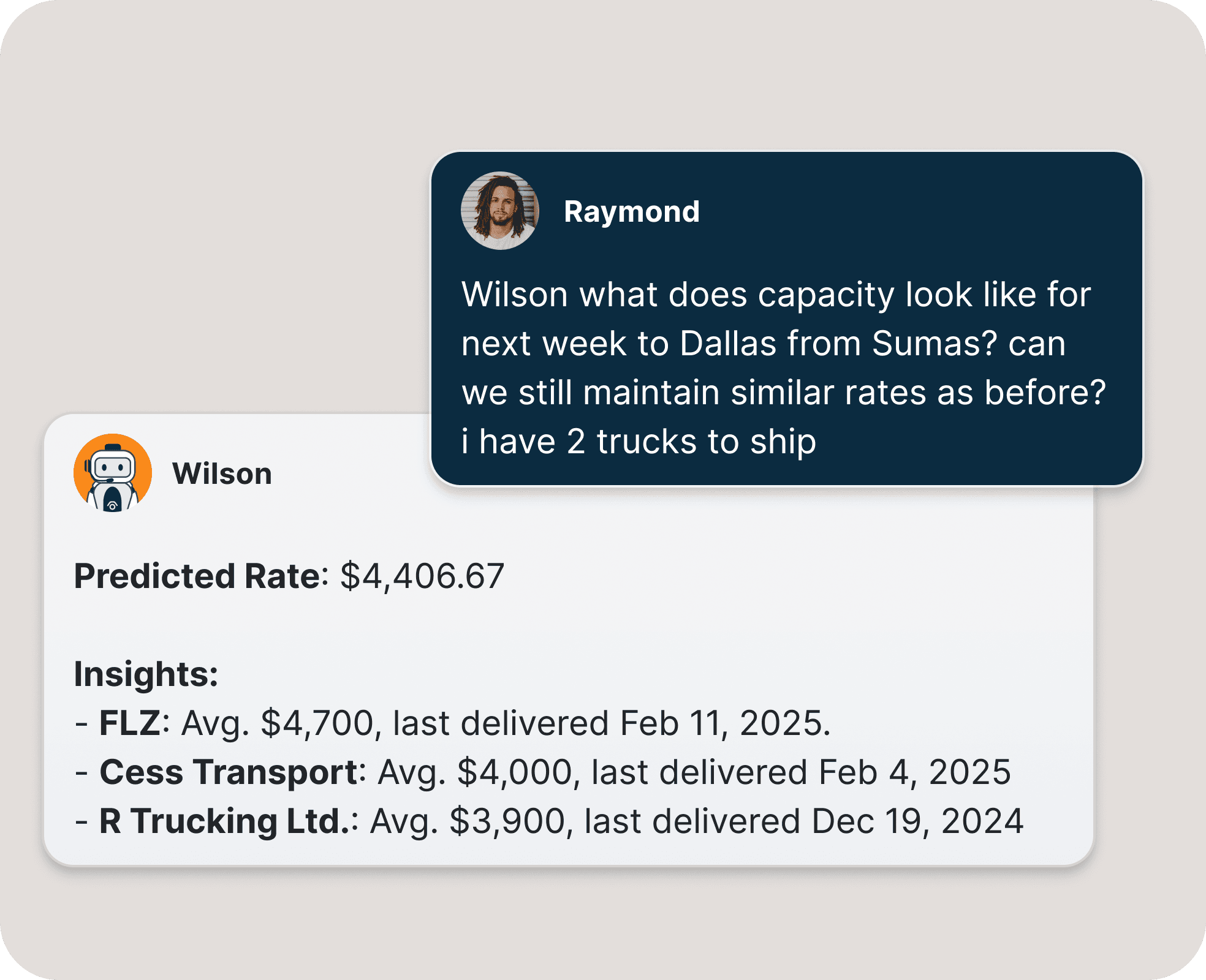 Cartage: AI-Managed Logistics for Shippers