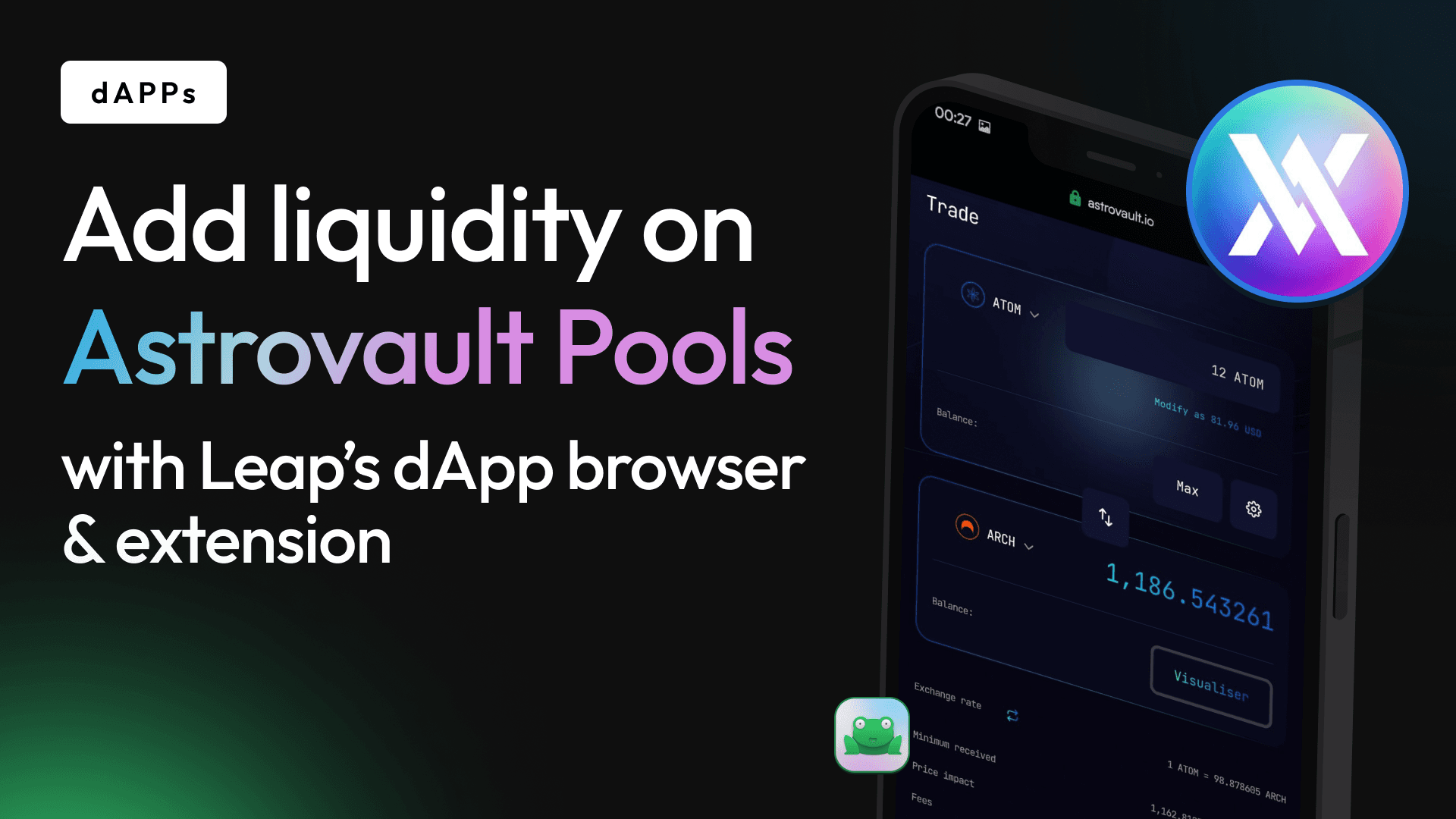 How to Add liquidity in Astrovault Pools using Leap Wallet - Leap Wallet
