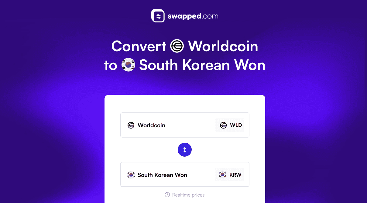 Convert Worldcoin (WLD) to South Korean Won (KRW)