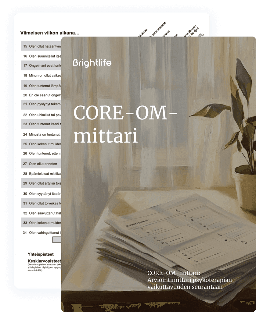 CORE-OM mittari | Lataa Ilmainen lomake psykoterapeuteille