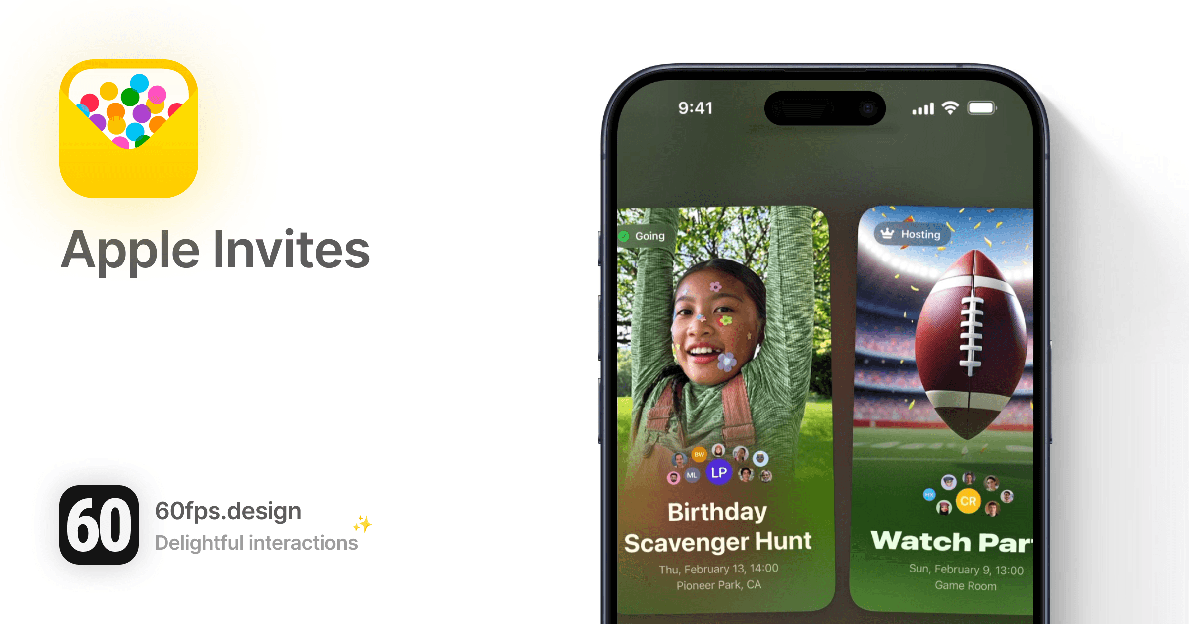 Apple Invites iOS App UI/UX animation