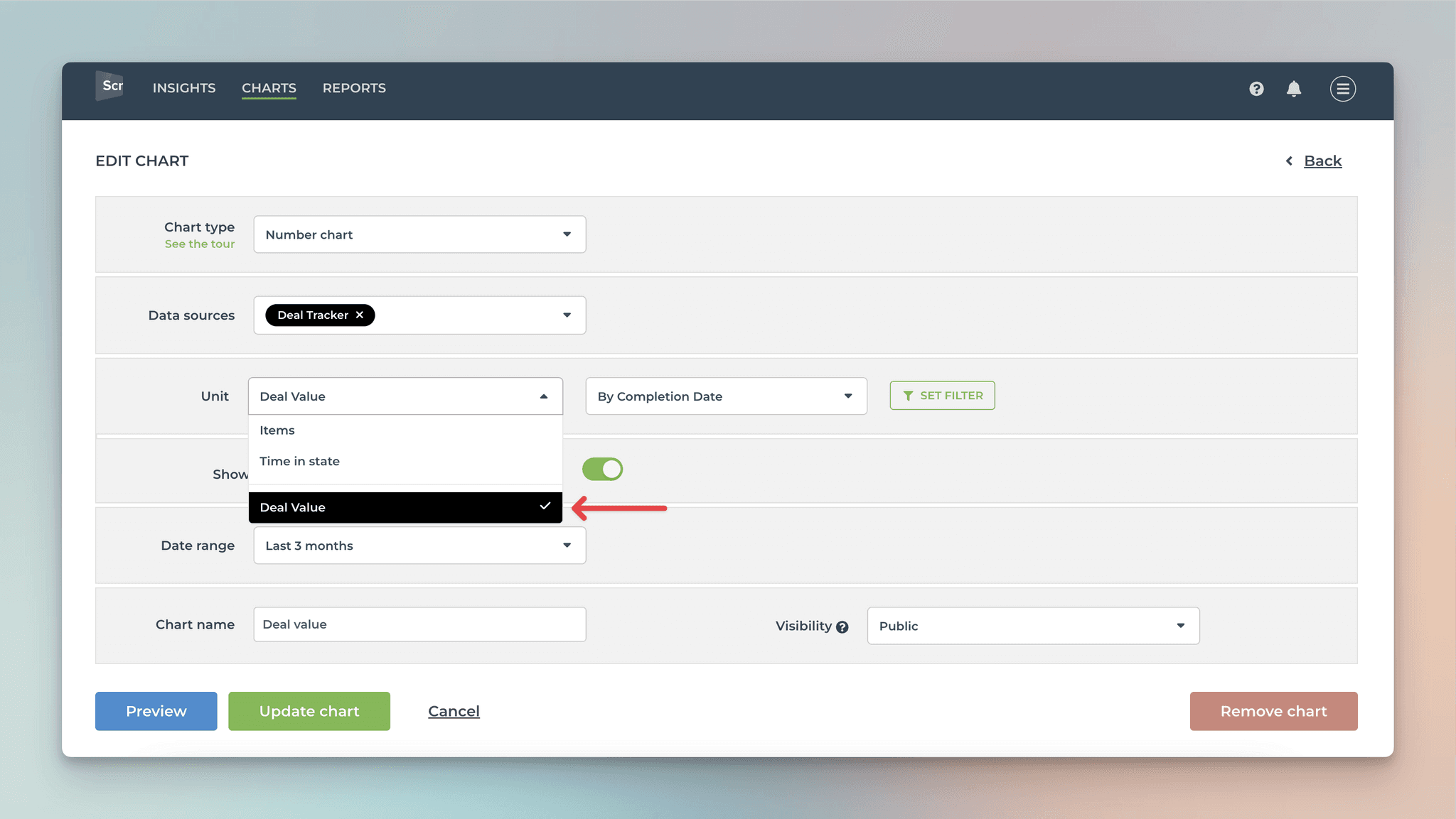 Create charts using different monday.com column types - Screenful Guide