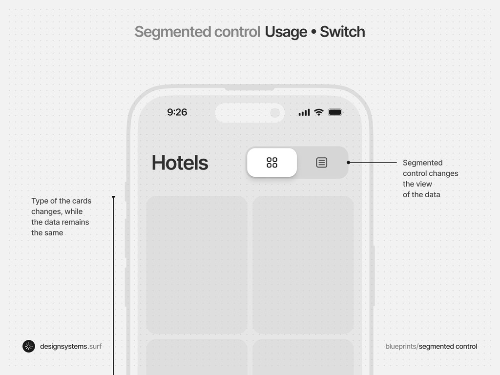 Segmented Control Blueprints in Design Systems