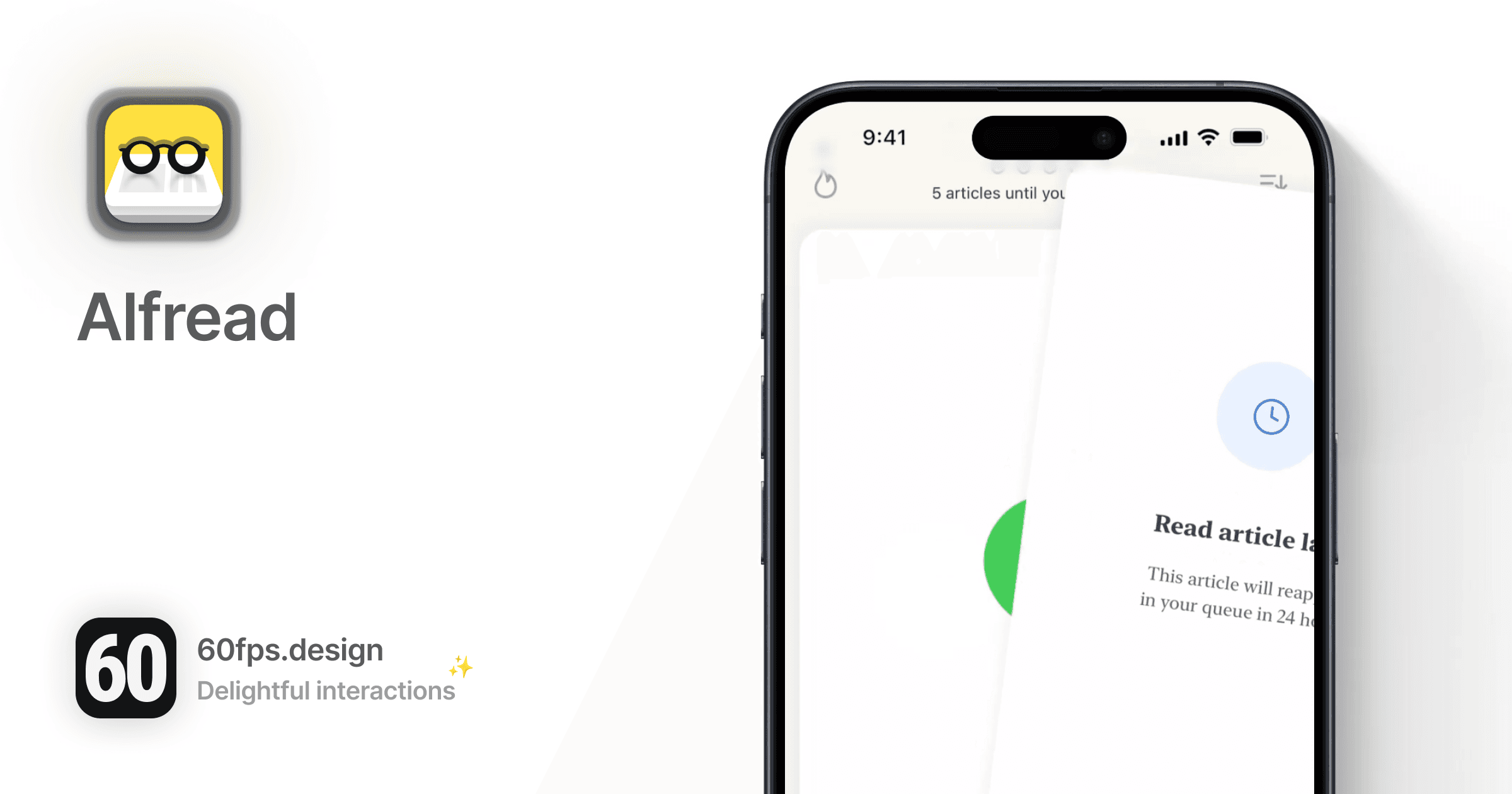 Alfread iOS App UI/UX animation