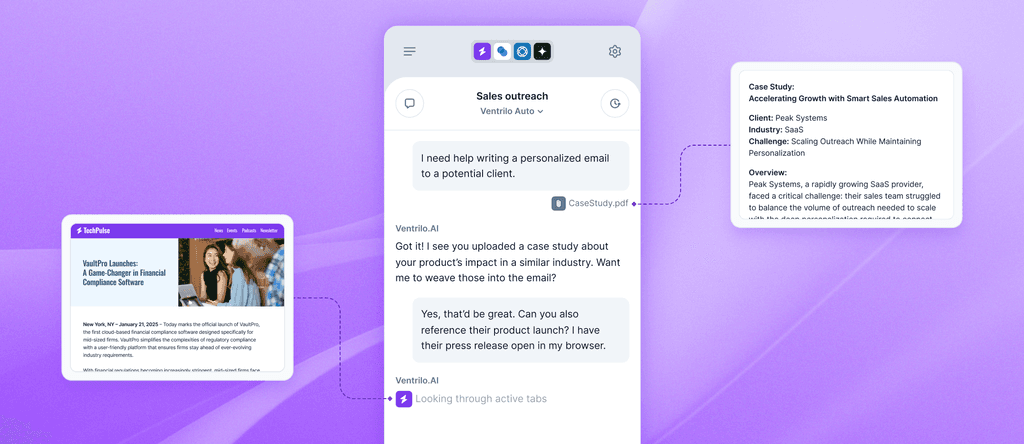 Ventrilo — Smarter writing, powered by your context