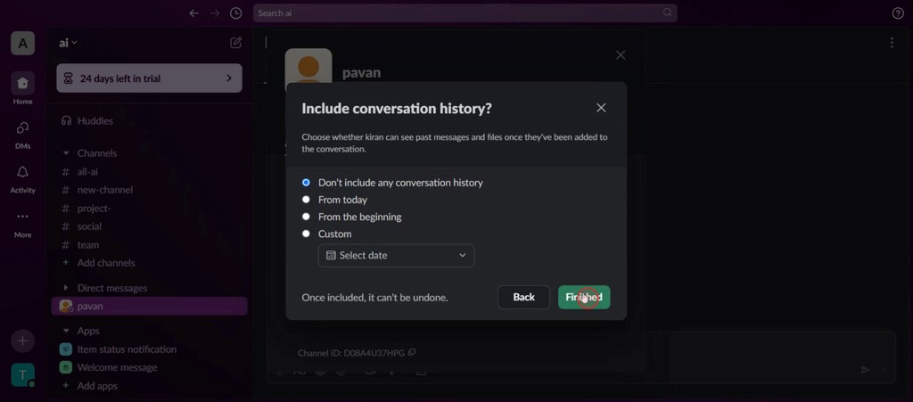 How to Add Someone to a Slack Conversation - 1 minute video guide