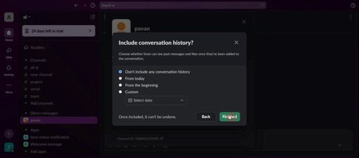 How to Add Someone to a Slack Conversation - 1 minute video guide